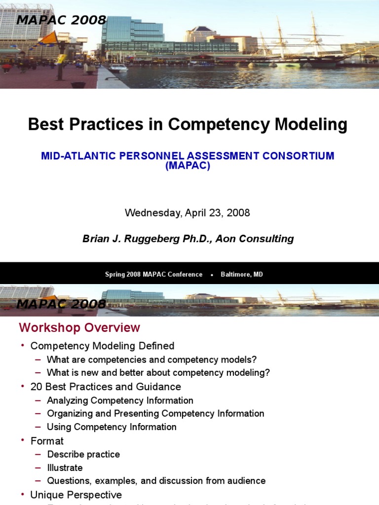 MAPAC Workshop Presentation - Best Practices in Competency Modeling ...