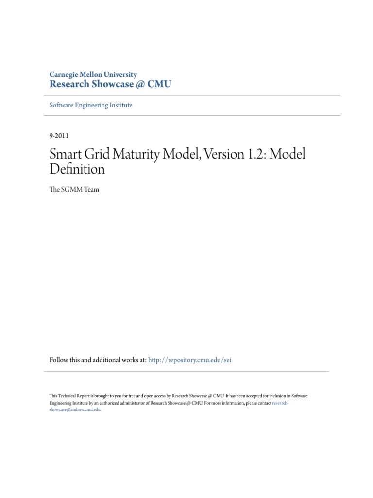 Smart Grid Maturity Model, Version 1.2 - Model Definition | PDF | Smart ...