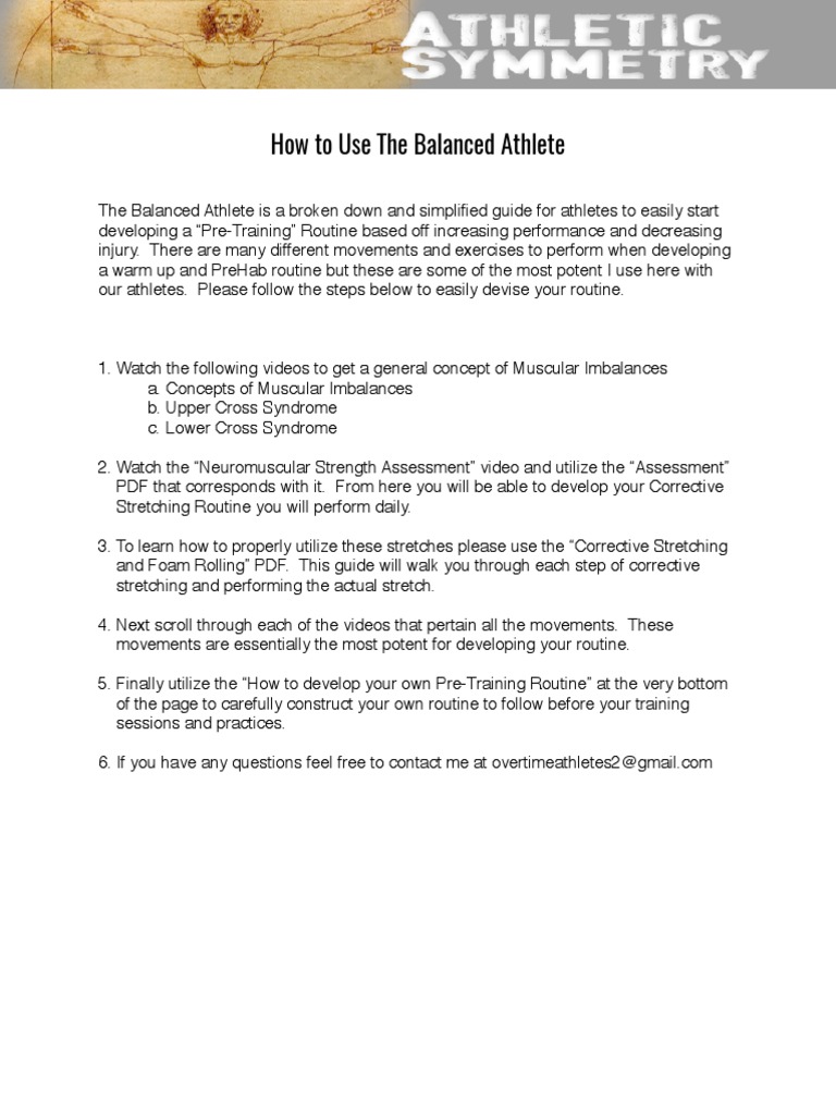 How To Use The Balanced Athlete | PDF