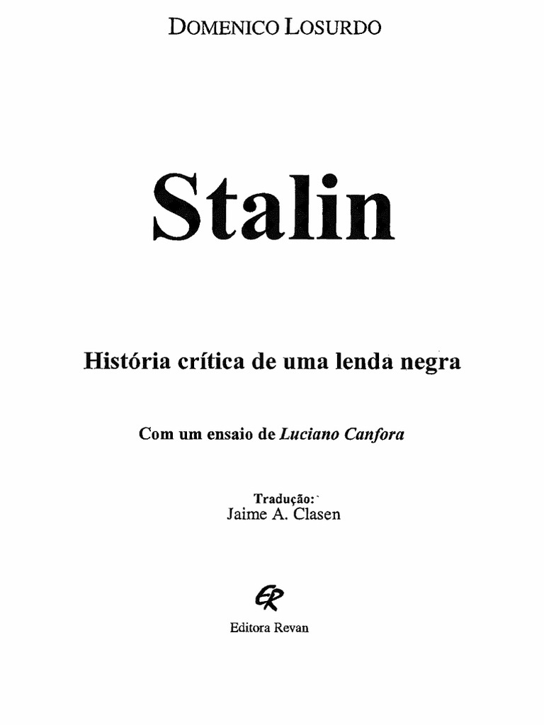 Stalin - História Crítica de Uma Lenda Negra by Domenico Losurdo | PDF