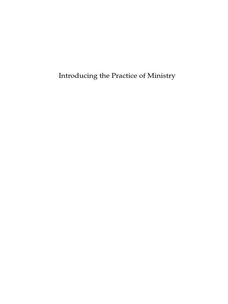 Introducing The Practice of Ministry | PDF | Disciple (Christianity ...