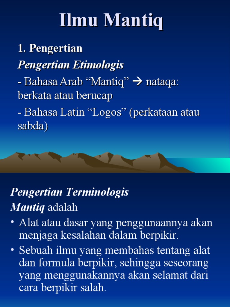 Ilmu Mantiq | PDF