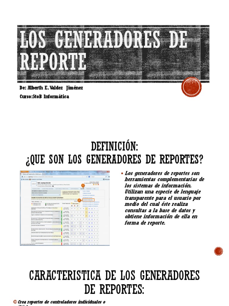 Generadores de reportes: Herramientas para obtener y visualizar ...
