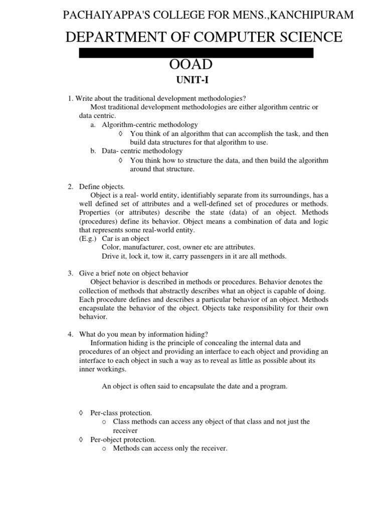 Department of Computer Science: Pachaiyappa'S College For Mens ...