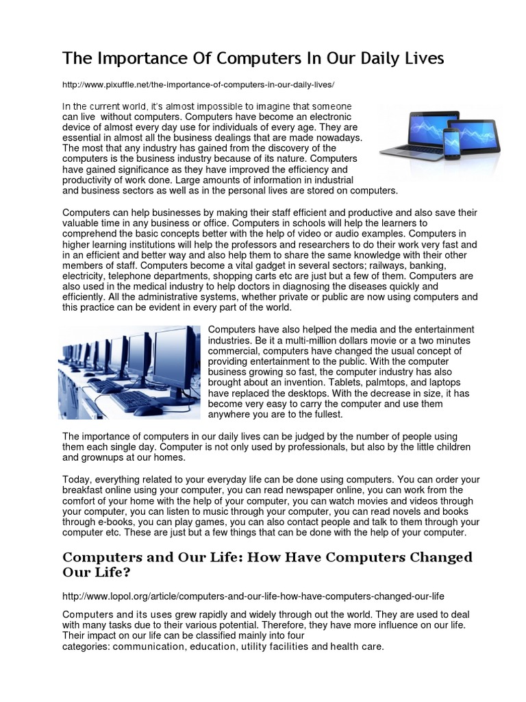 Puters in Our Daily Lives | PDF | Social Networking Service | Internet