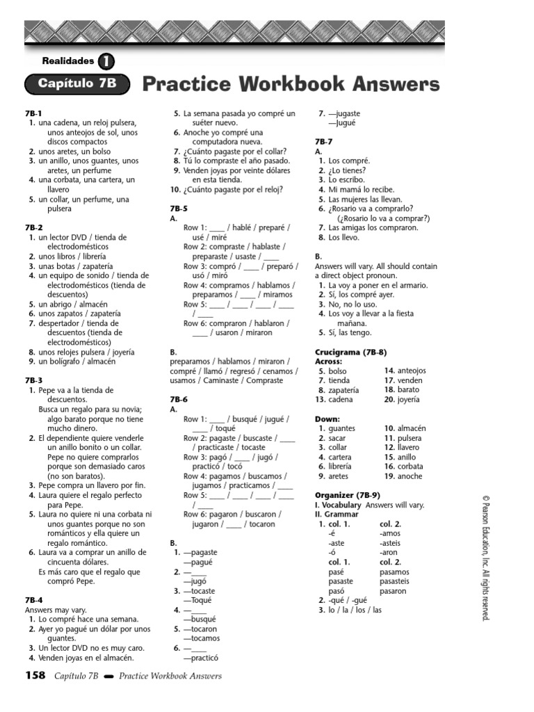 PW 7B Answer Key | PDF | Moda | Joyería