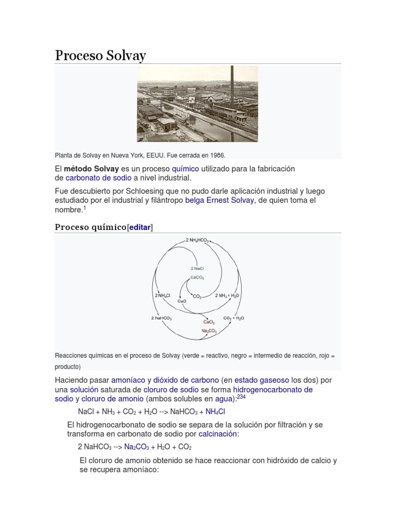 Proceso Solvay | PDF