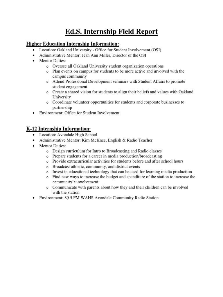 Field Report | PDF