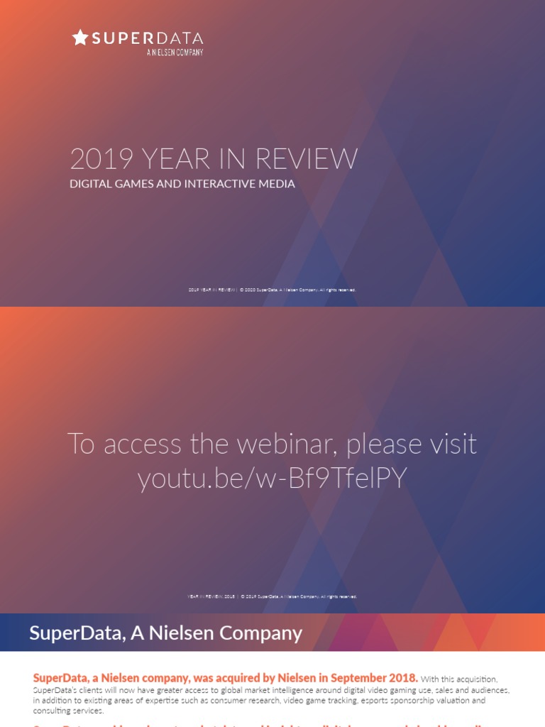 SuperData 2019 Year in Review PDF | PDF | Virtual Reality | Oculus Vr