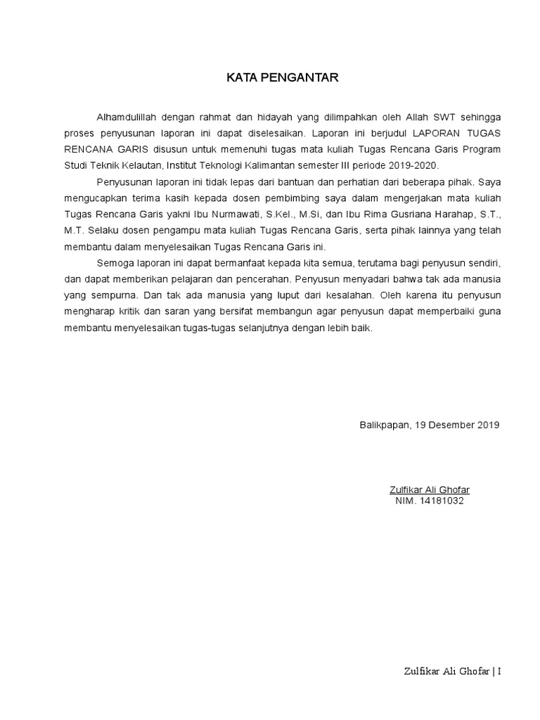 LAPORAN Linesplan 14181032 | PDF