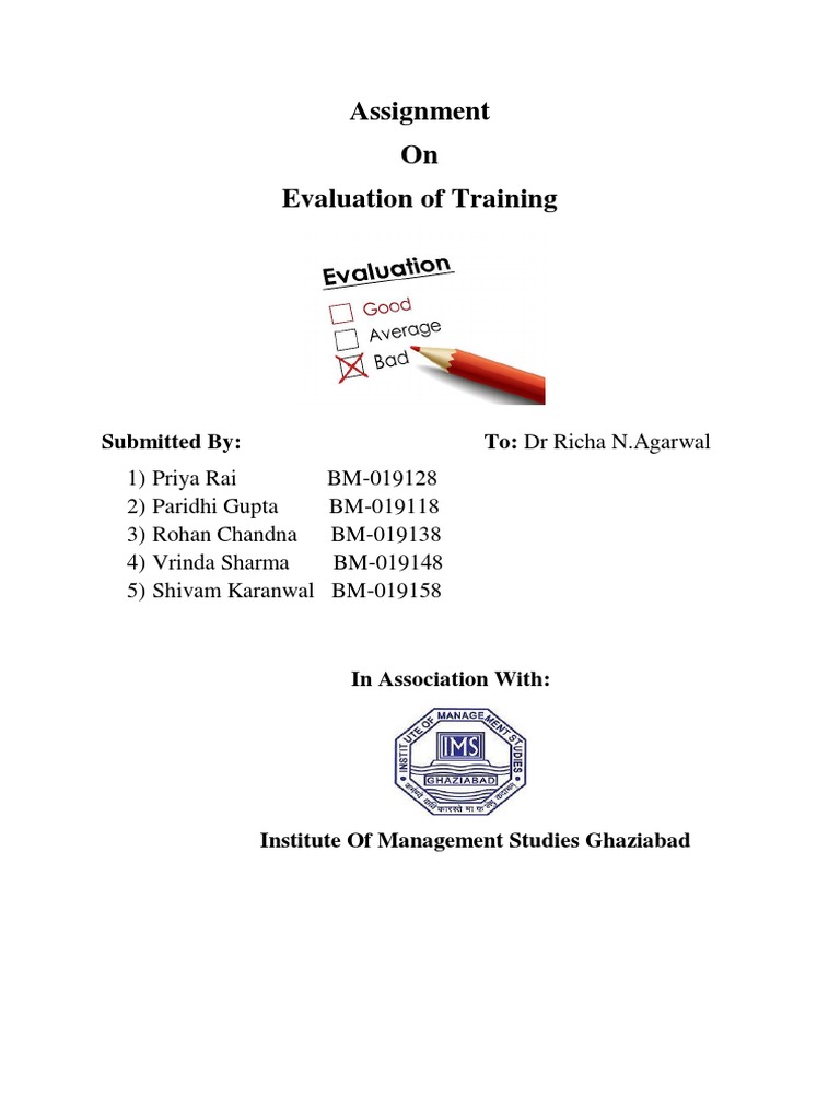 HRM - Evaluation of Training | PDF | Evaluation | Behavior