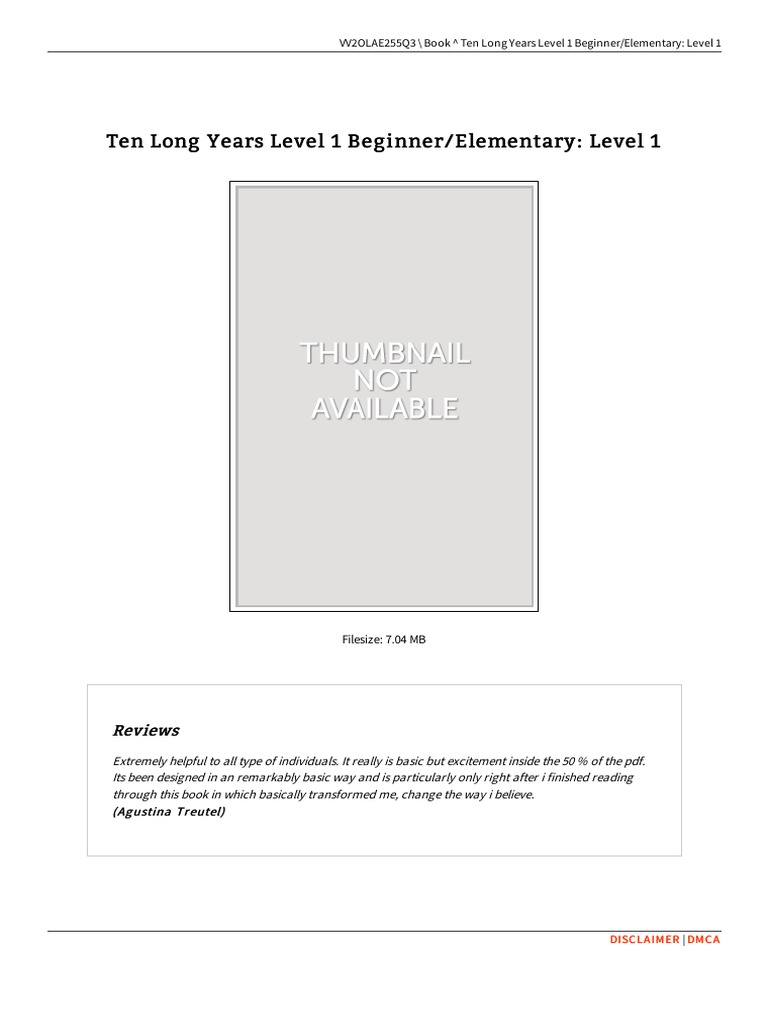 Ten Long Years Level 1 Beginner/Elementary: Level 1 Ten Long Years ...