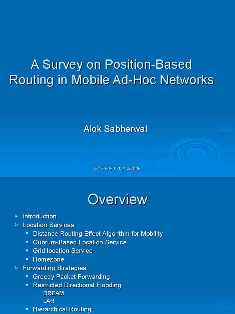 Position Routing MANET | PDF | Routing | Wireless Ad Hoc Network