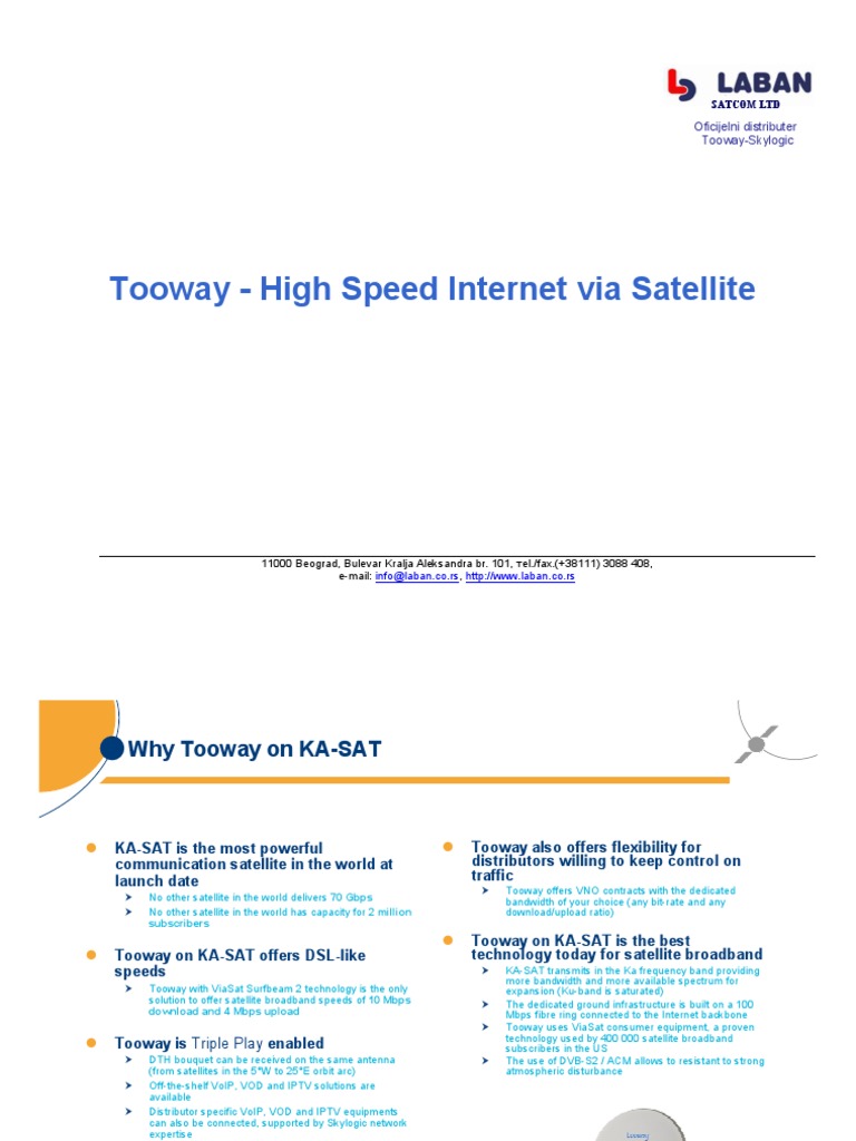 Tooway - High Speed Internet Via Satellite: Oficijelni Distributer ...