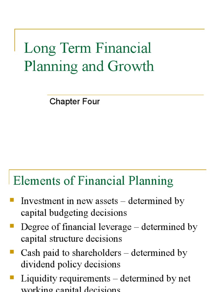 Long Term Financial Planning and Growth: Chapter Four | Download Free ...