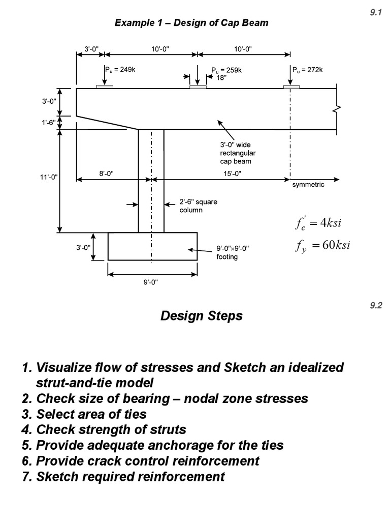 Strut-and-Tie Design Example | PDF | Solid Mechanics | Materials Science