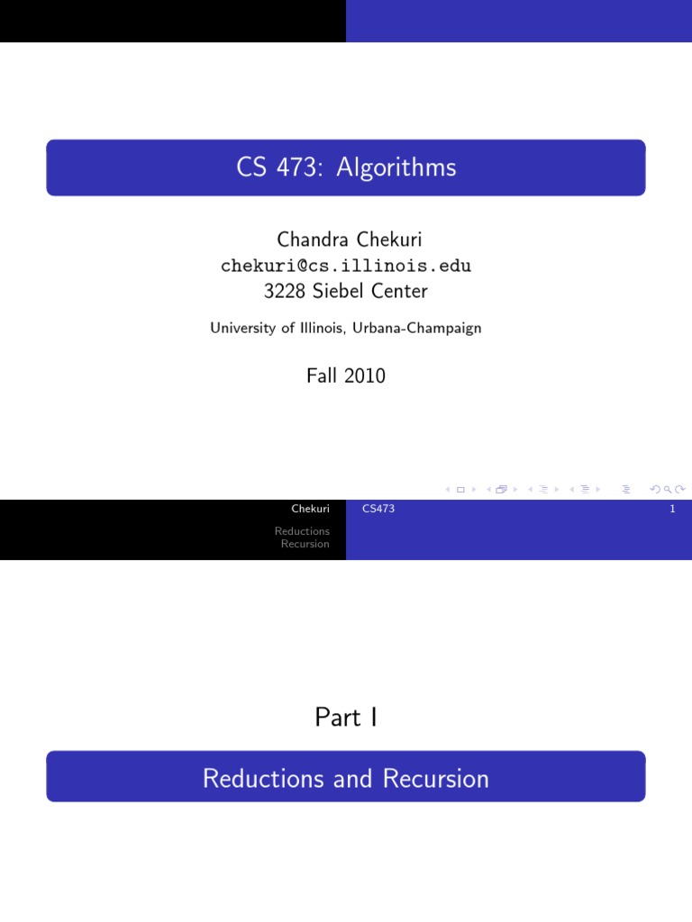 CS 473: Algorithms: Chandra Chekuri Chekuri@cs - Illinois.edu 3228 Siebel Center | PDF ...