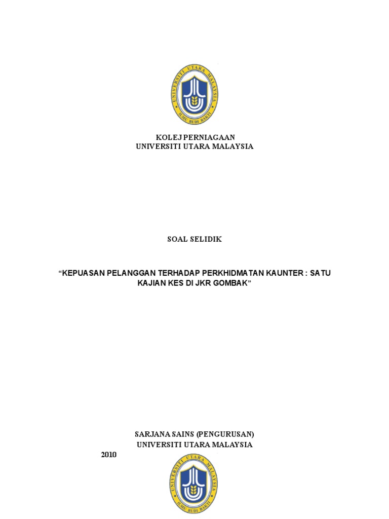 Borang Soal Selidik JKR | PDF