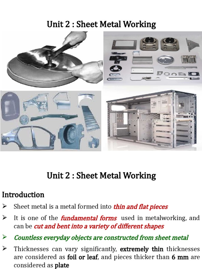 Sheet Metal Forming and High Energy Rate Forming | PDF | Sheet Metal ...