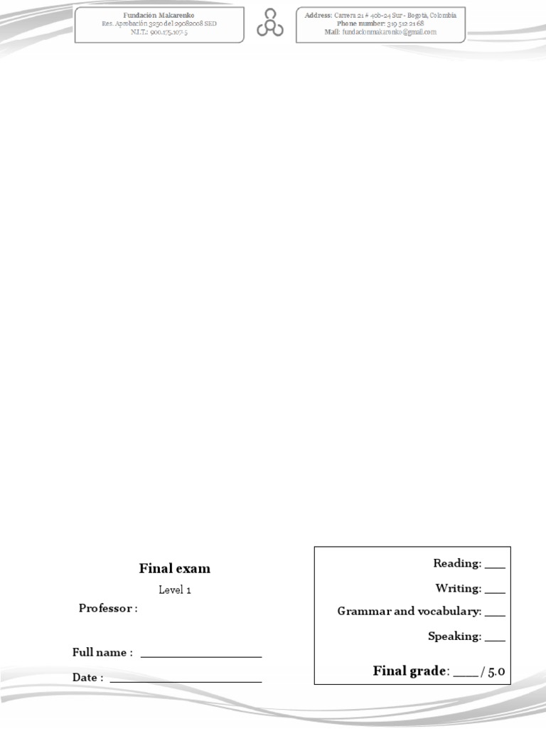 Level 1 Final Exam | PDF | Linguistics | Semiotics