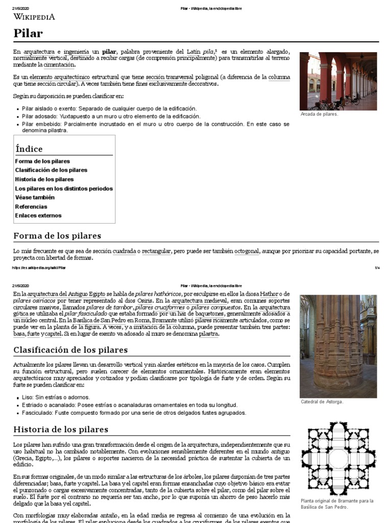 Pilar | PDF | Diseño arquitectonico | Arquitectura