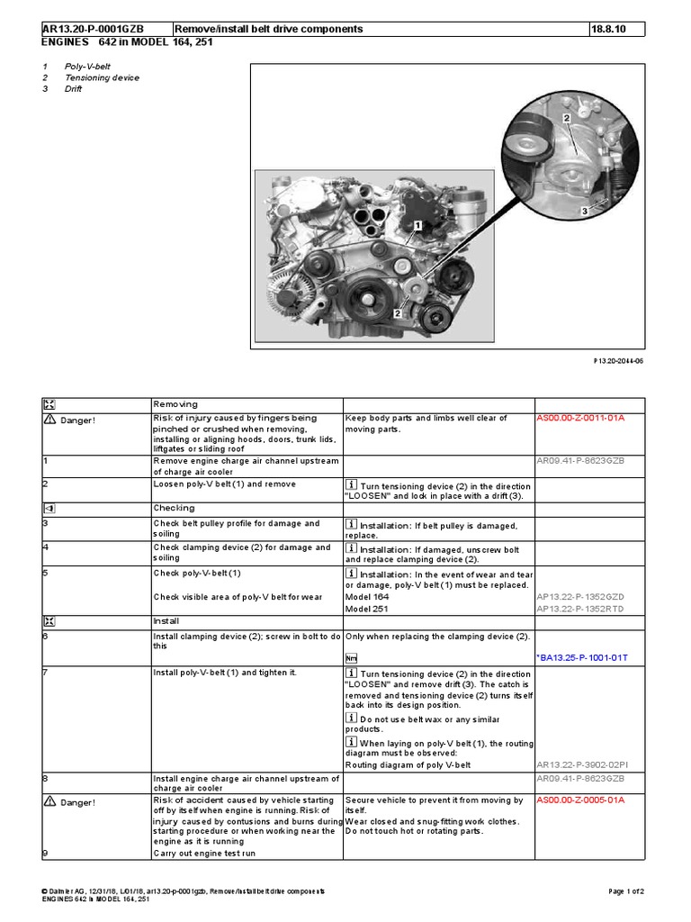 AR13.20-P-0001GZB Remove/install Belt Drive Components 18.8.10 ENGINES ...