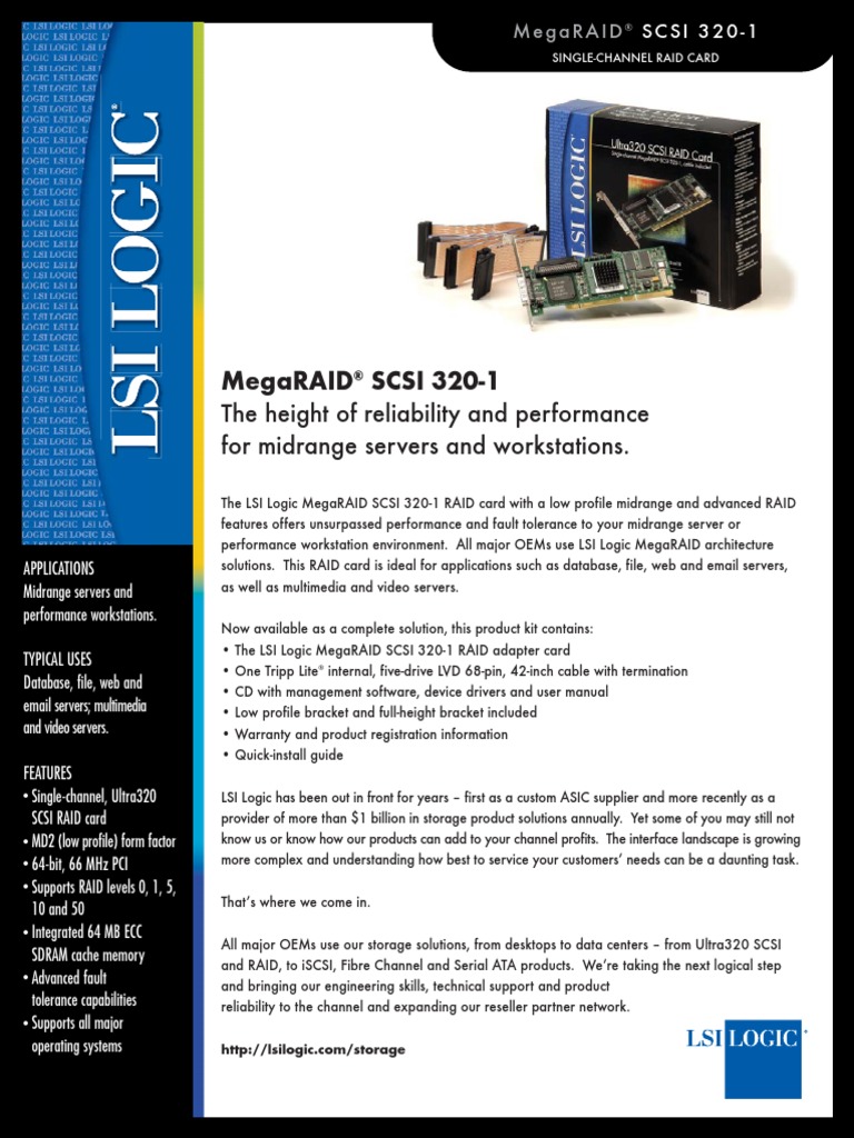 Megaraid Scsi 320-1: The Height of Reliability and Performance For ...