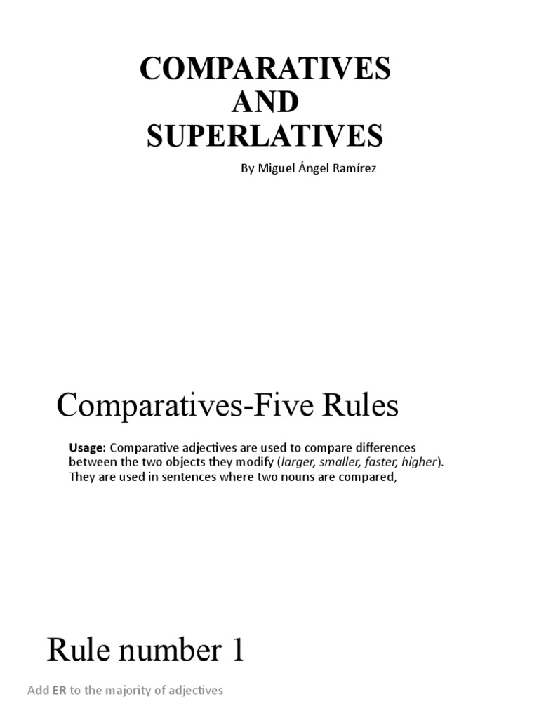 Comparatives & Superlatives | PDF | Adjective | Languages