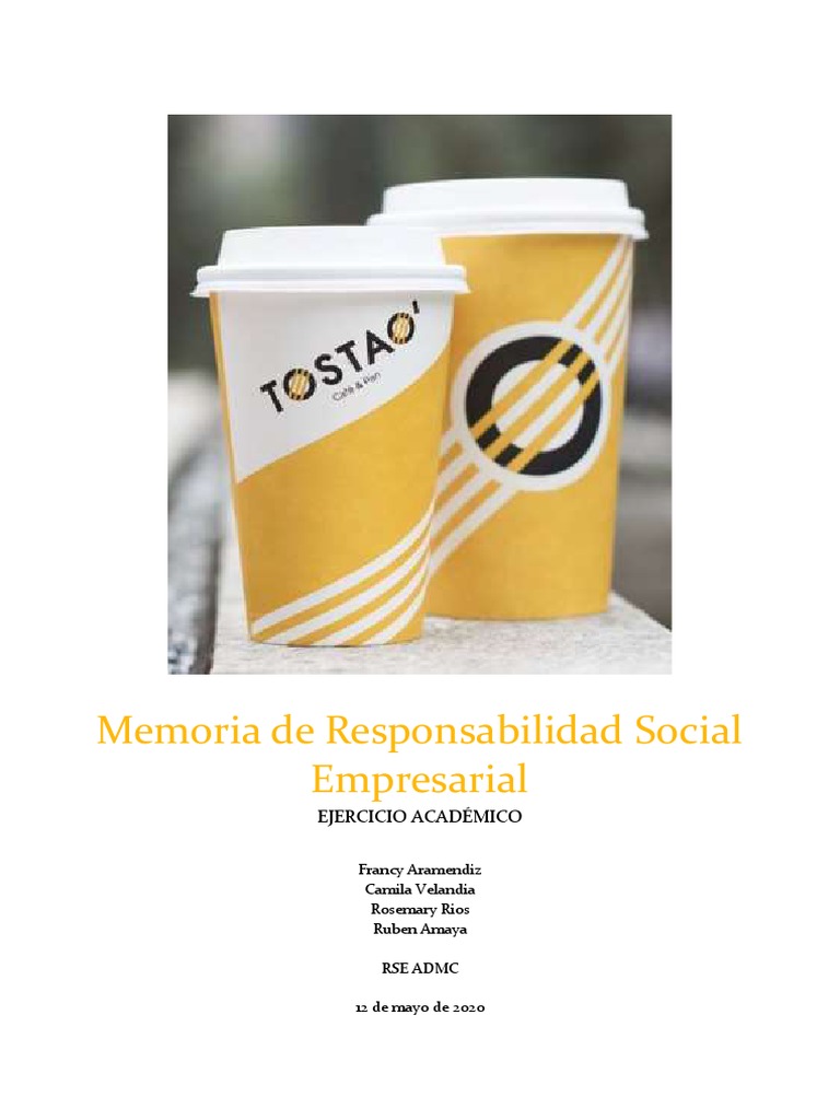 Memoria de RSE Tostao (Colcha de Retazos) | PDF | Residuos | café Memoria de RSE Tostao (Colcha de Retazos) | PDF | Residuos | café