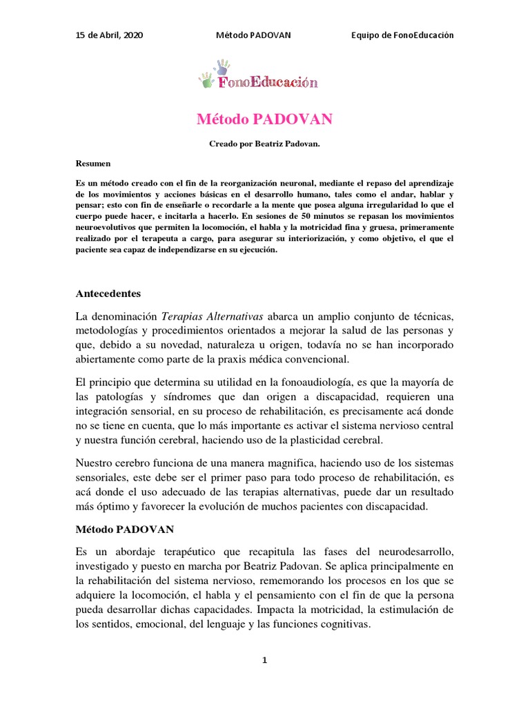 Método PADOVAN | PDF | Cerebro | Neurología