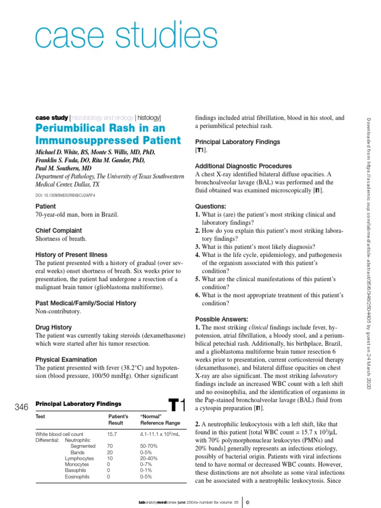 JOURNAL REVIEW Periumbilical Rash in An Immunosupressed Individual ...