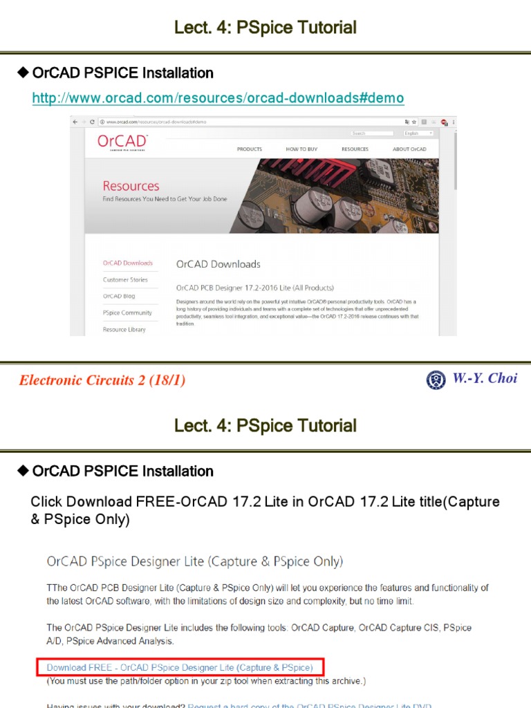 Lect 4 Pspice Tutorial - 2 | PDF | Electrical Network | Electronic Design