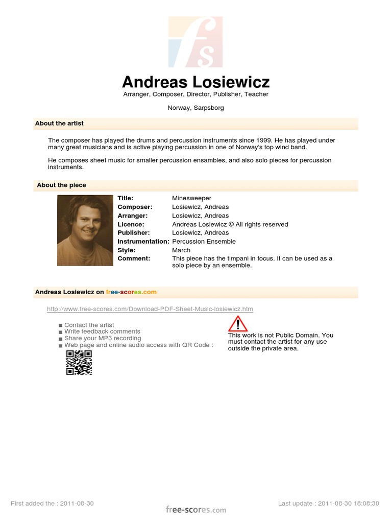 Andreas Losiewicz: About The Artist | PDF | Percussion Instruments ...