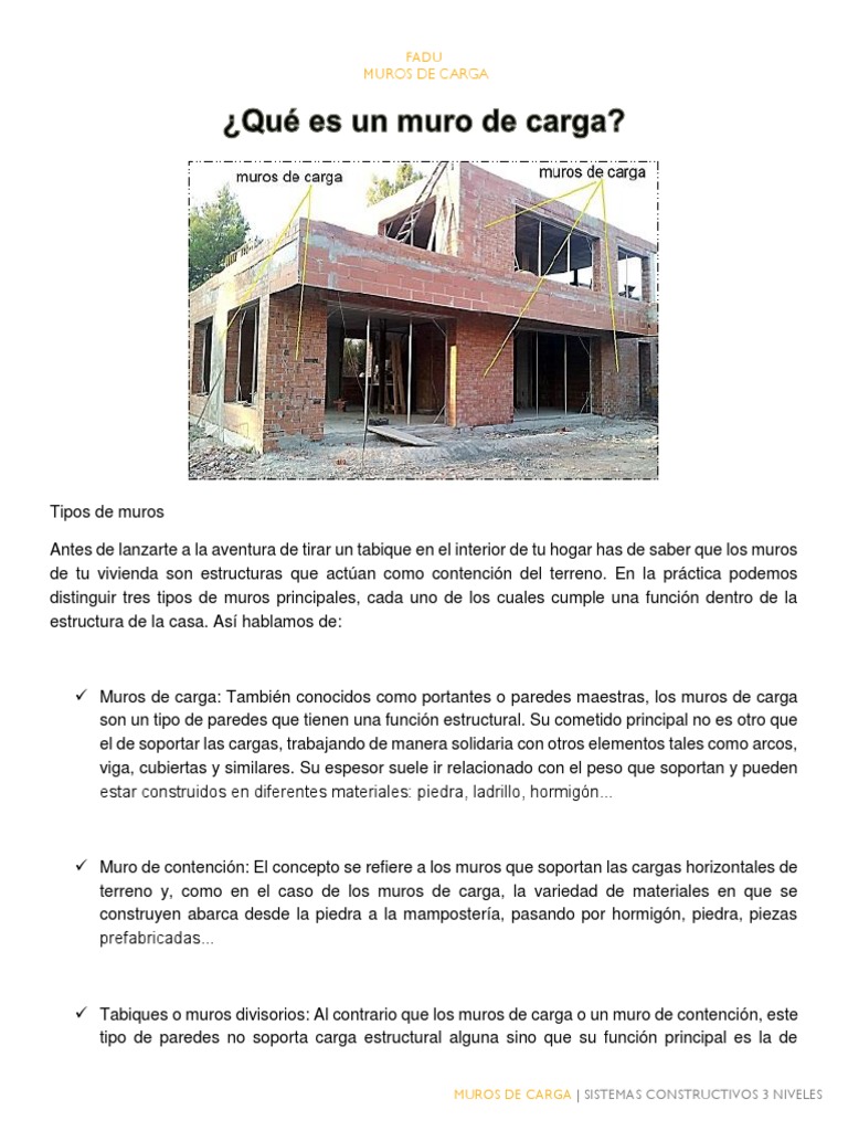 Muros de Carga Muros de Carga Sistemas C PDF | PDF | pared | Elementos ...
