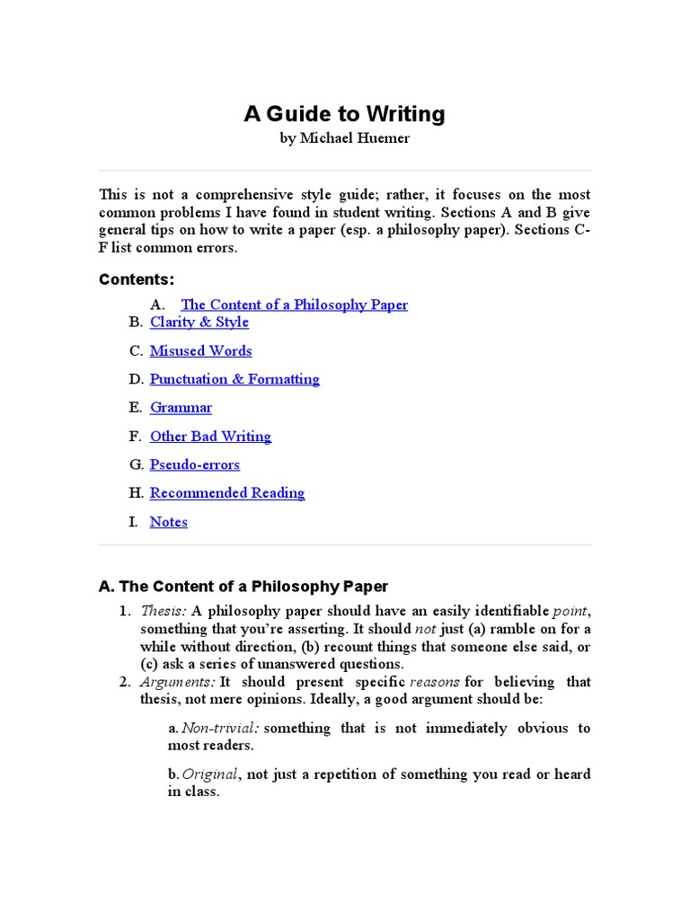 A Guide To Writing | PDF | Adverb | Free Will