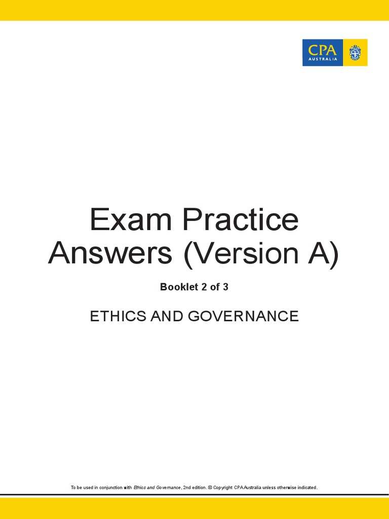 Exam Practice Answers : Version A | PDF | Accounting | Audit
