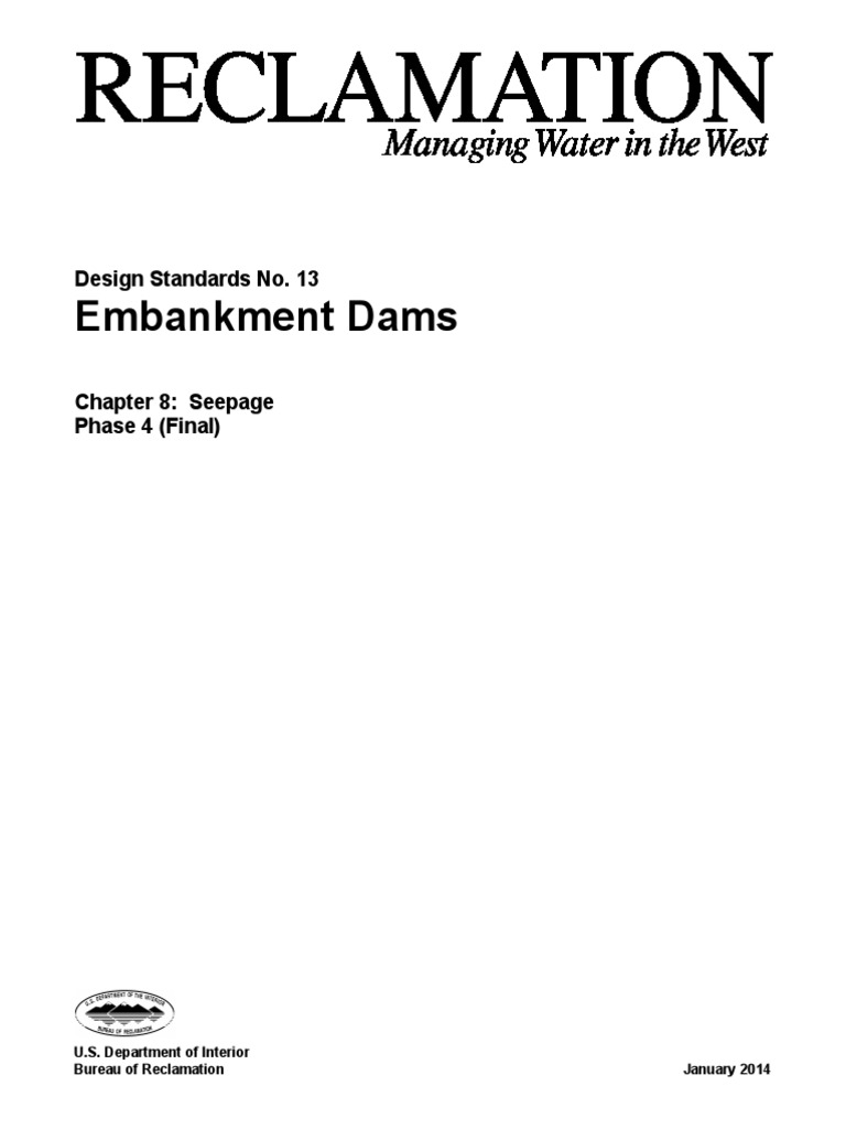 (USBR) - 2011 - Chapter 8 Seepage PDF | PDF | Soil Mechanics ...