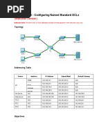 Packet Tracer - Configure Named Standard Ipv4 Acls: Addressing Table | PDF | Ip Address ...