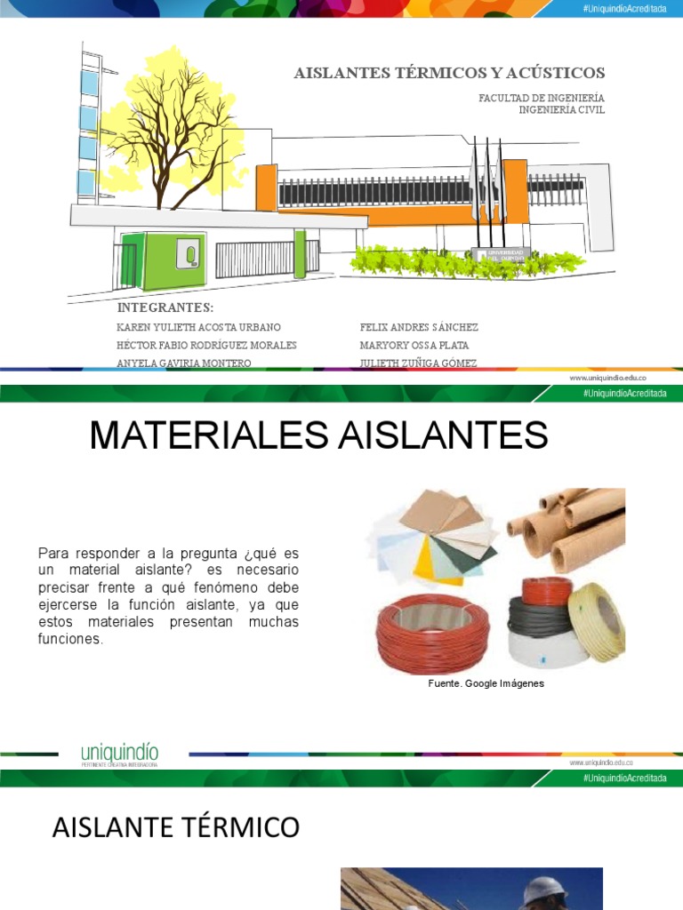 Aislamiento Acustico y Termico | PDF | Aislamiento térmico | Materiales