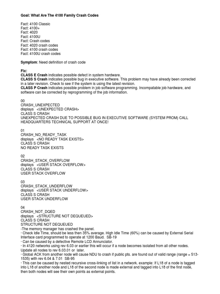 Simplex Crash Codes | PDF | Flash Memory | Random Access Memory