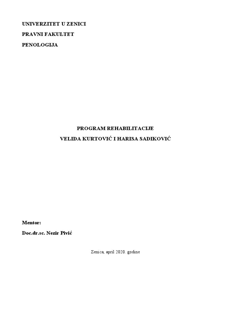 REHABILITACIJA | PDF