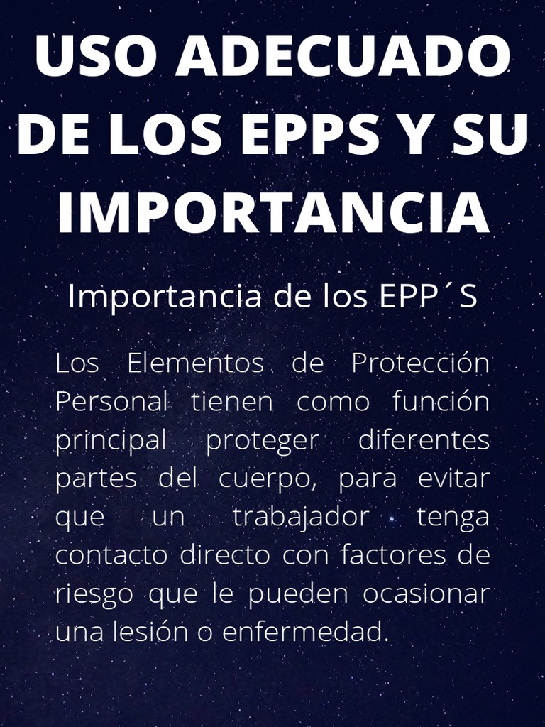 Uso Adecuado de Los Epps y Su Importancia | PDF