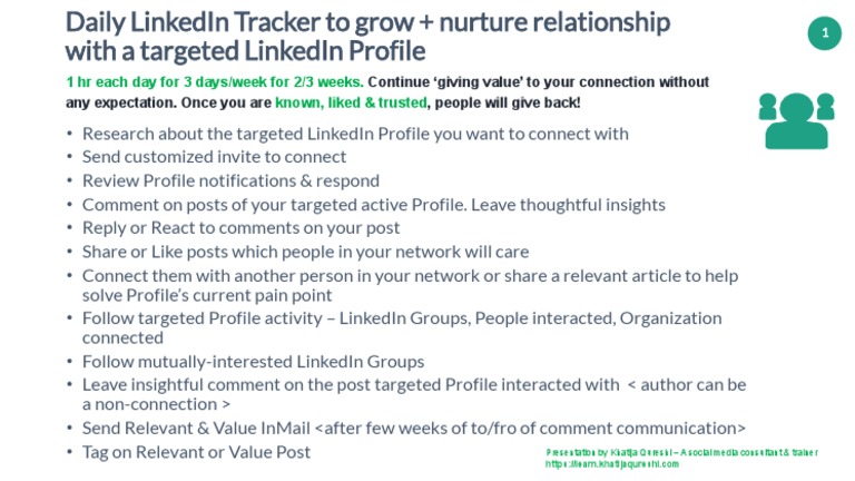 Daily LinkedIn Networking Tracker To Connect & Grow Relationship ...