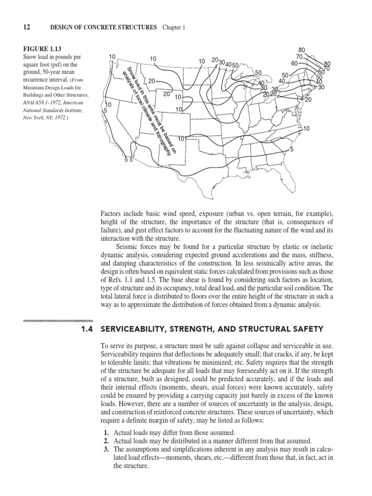 Design of Concrete Structures Chapter 1: 1.4 Serviceability, Strength ...