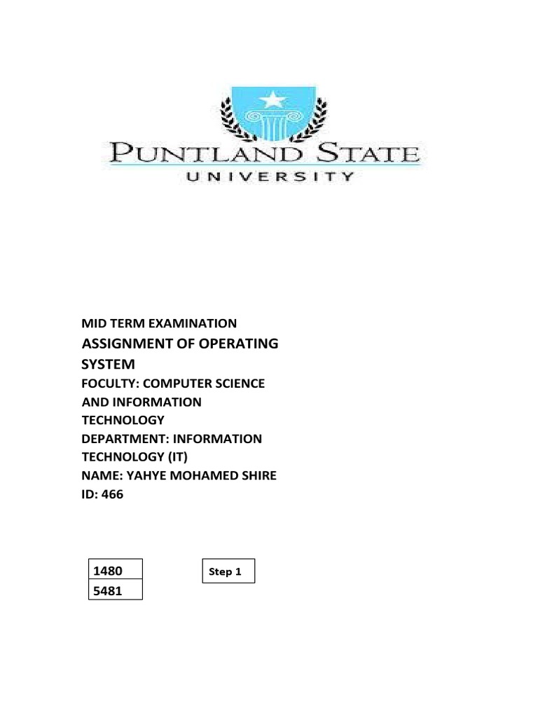 Operating System Midterm Exam Assignment | PDF