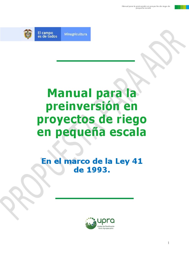 Manual Proyectos PREINVERSION PEQUEÑA ESCALA PDF | PDF | Beneficio ...