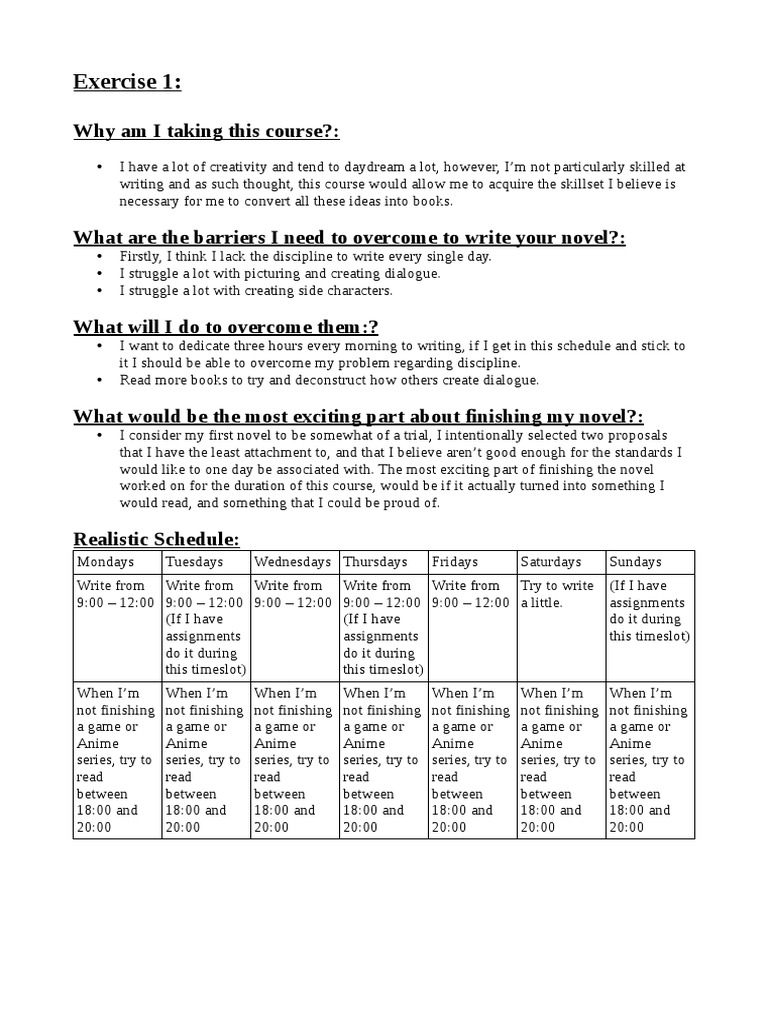 Module 1 Exercises Part 1 | PDF