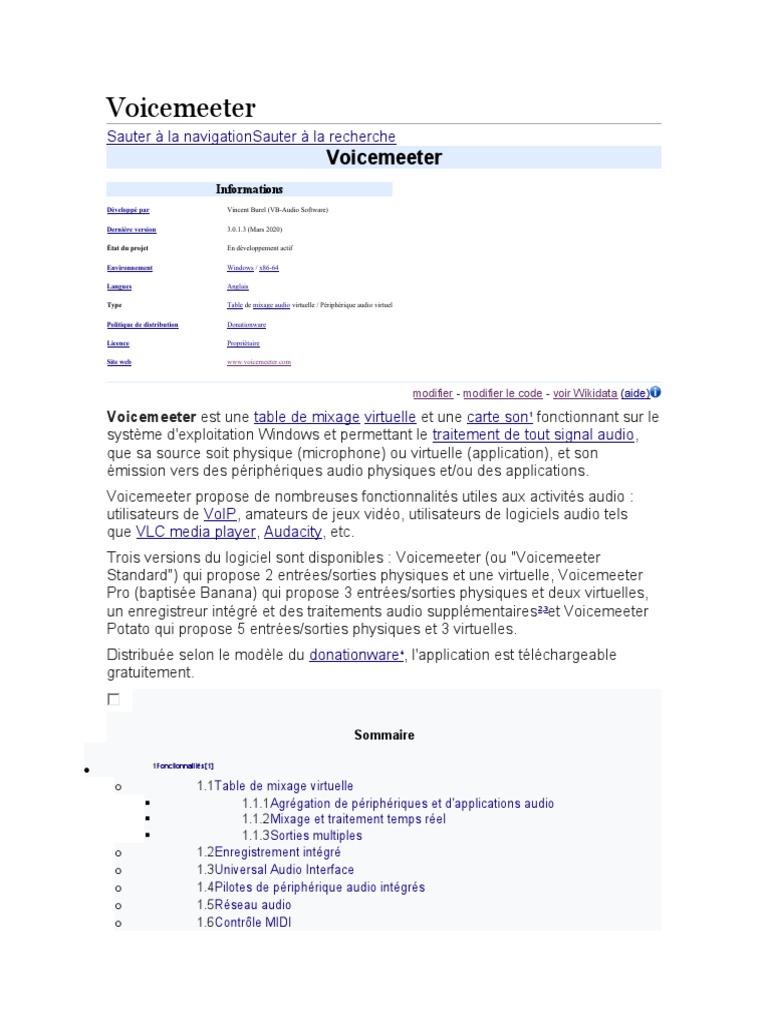 VOICEMEETER | PDF | Technologie numérique | Informatique
