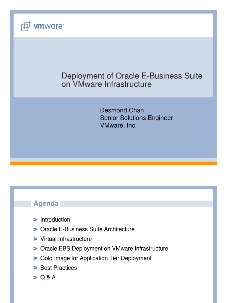 Deployment Of Oracle On Vmware Pdf Oracle Database V Mware