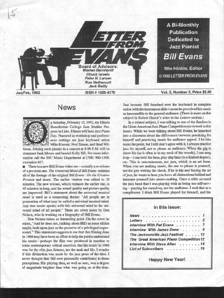 Letter From Evans, Vol 3, No 3 | PDF